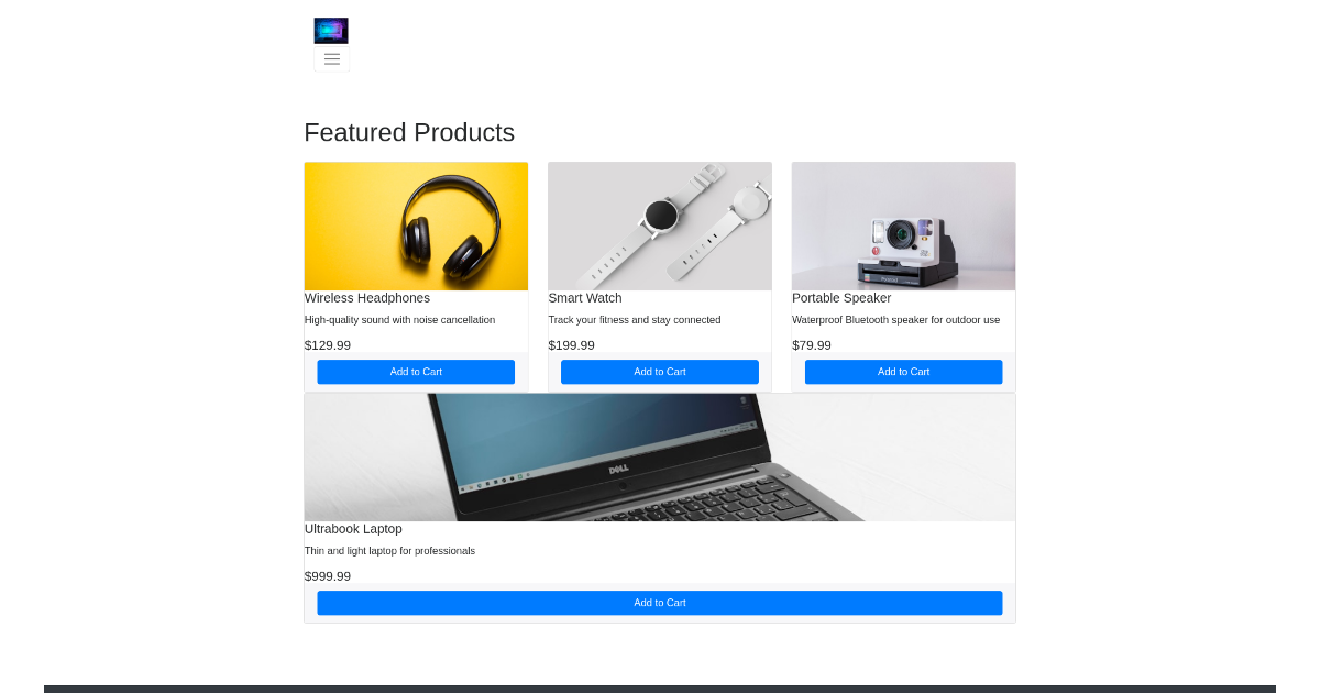 E-commerce Template - Free Html, Bootstrap Component