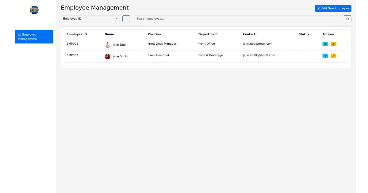 Hotel Admin Dashboard - Free Html, Bootstrap Component