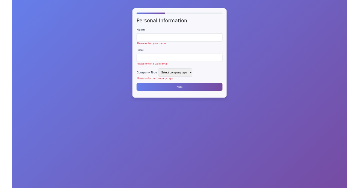Multi-step Signup - Free Html, Bootstrap Component