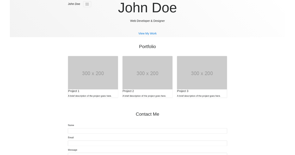 Minimal Portfolio Component - Free Html, Bootstrap Component