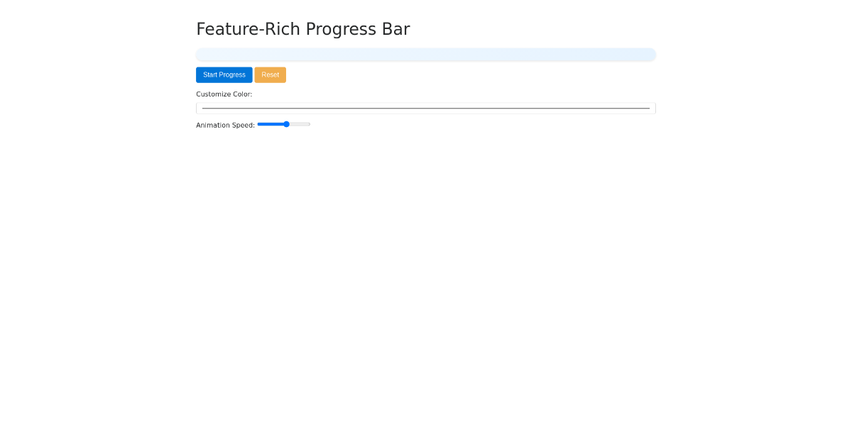 Rich Progress Bar - Free Html, Bootstrap Component