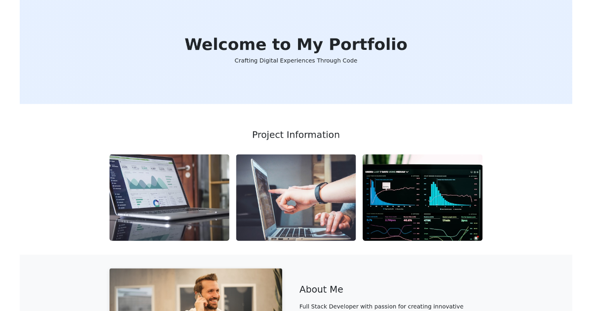 Modern Portfolio Homepage - Free Html, Bootstrap Component