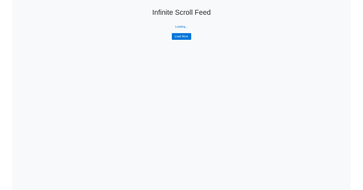 Infinite Scroll Feed - Free Html, Bootstrap Component