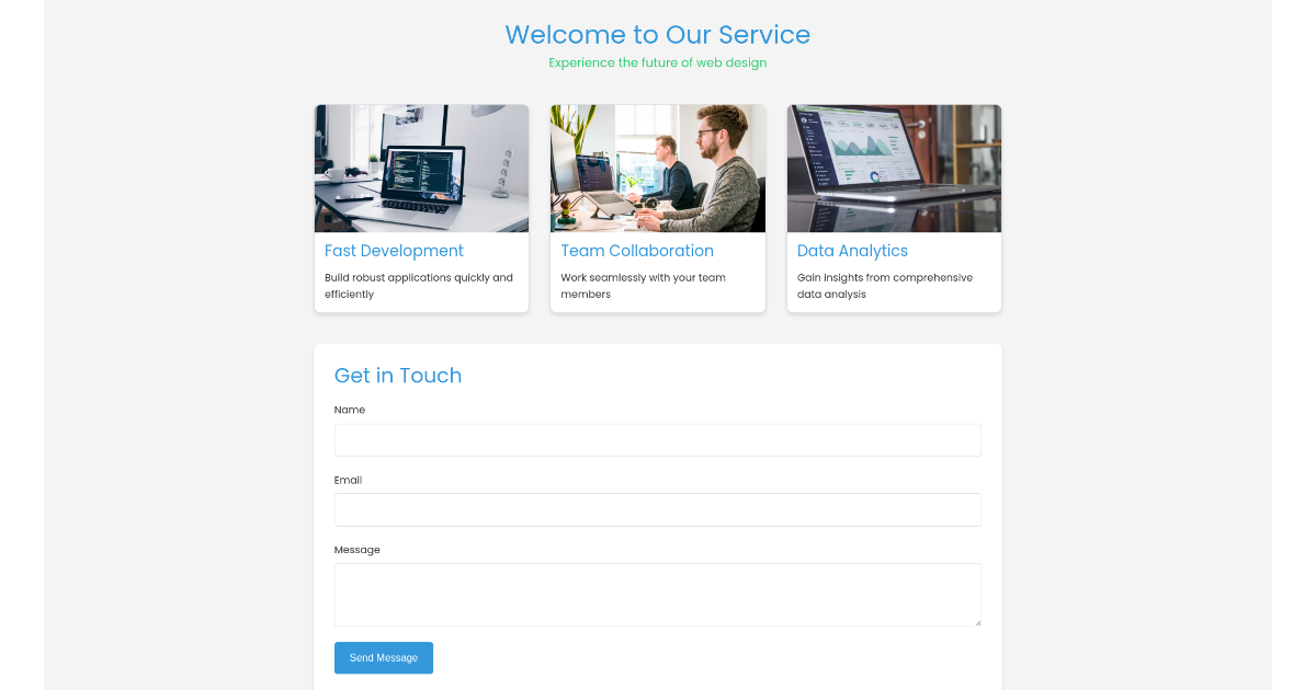 Modern Service Showcase - Free Html, Bootstrap Component
