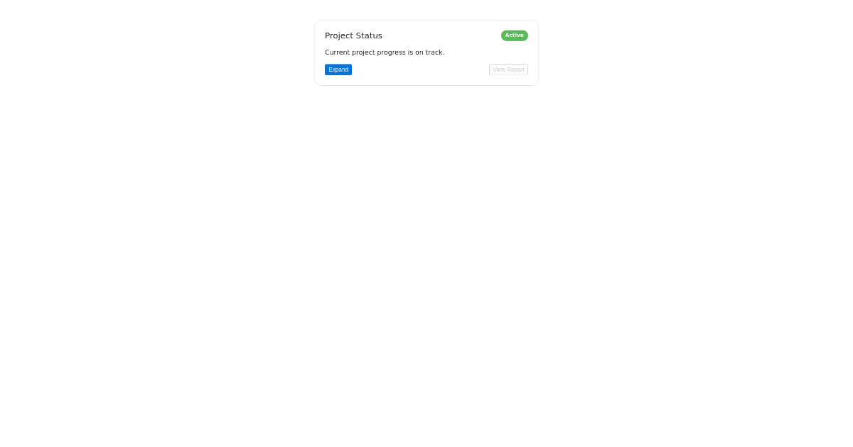 Interactive Status Card - Free Html, Bootstrap Component