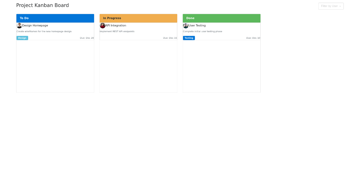Interactive Kanban Board - Free Html, Bootstrap Component