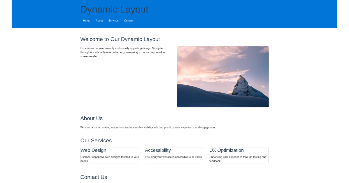 Responsive Modern Layout - Free Html, Bootstrap Component
