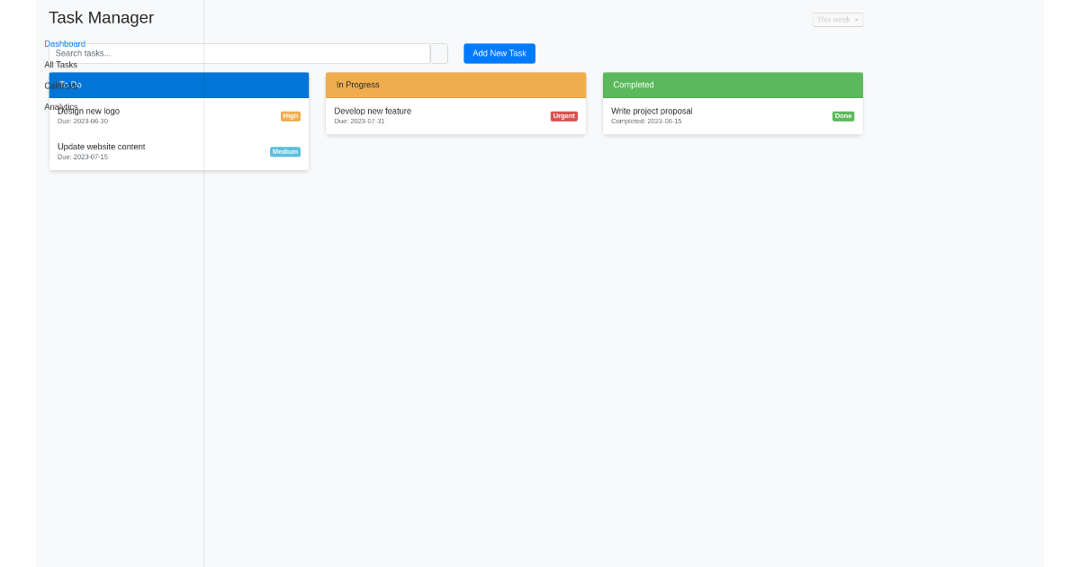 Efficient Task Management with Bootstrap Layout