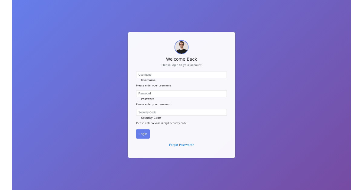 Modern Login Form - Free Html, Bootstrap Component