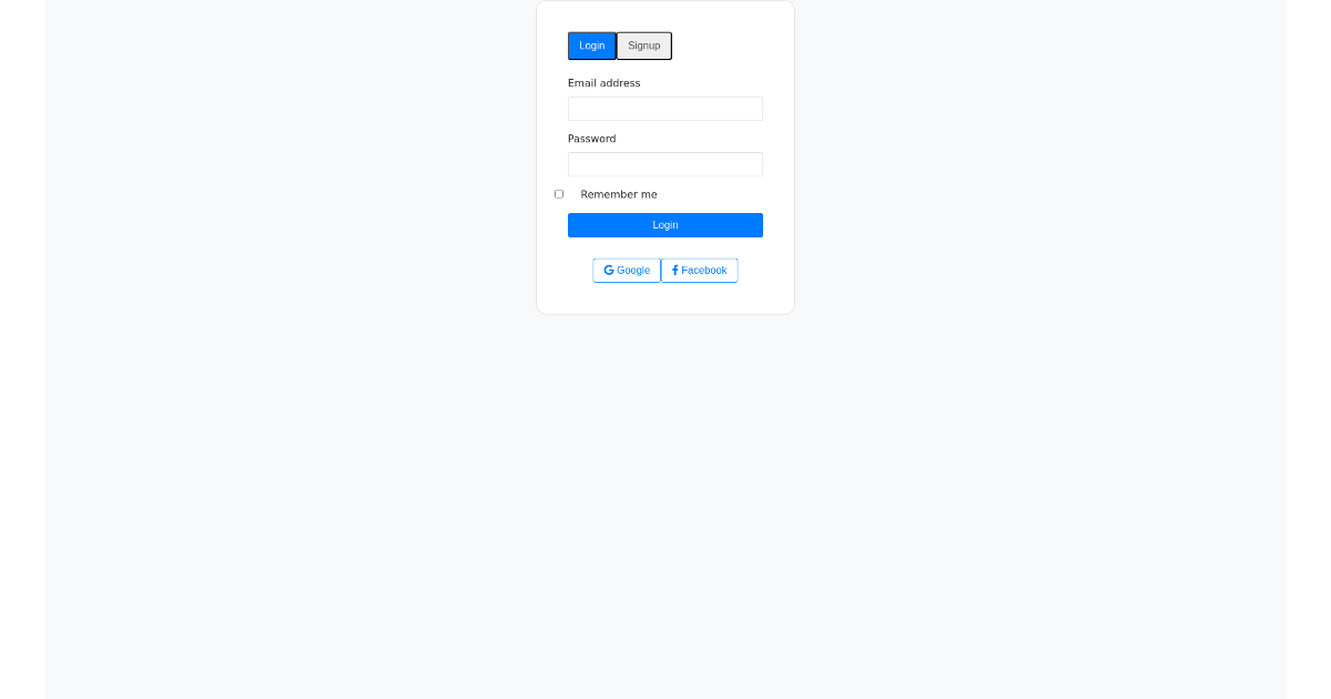 Login Signup Component - Free Html, Bootstrap Component