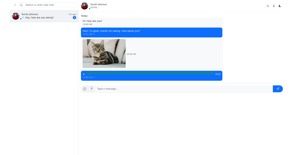 Chat Dashboard Interface - Free Html, Bootstrap Component