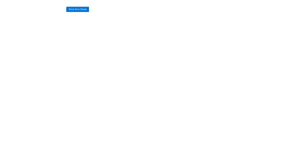 Error Modal Component - Free Html, Bootstrap Component