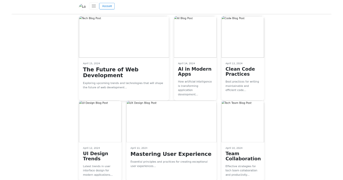 Blog Grid Layout - Free Html, Bootstrap Component