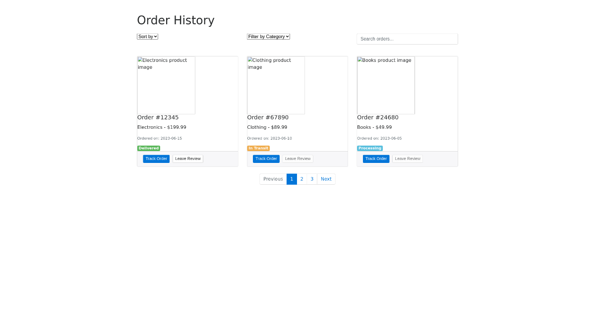 Interactive Order Tracker - Free Html, Bootstrap Component