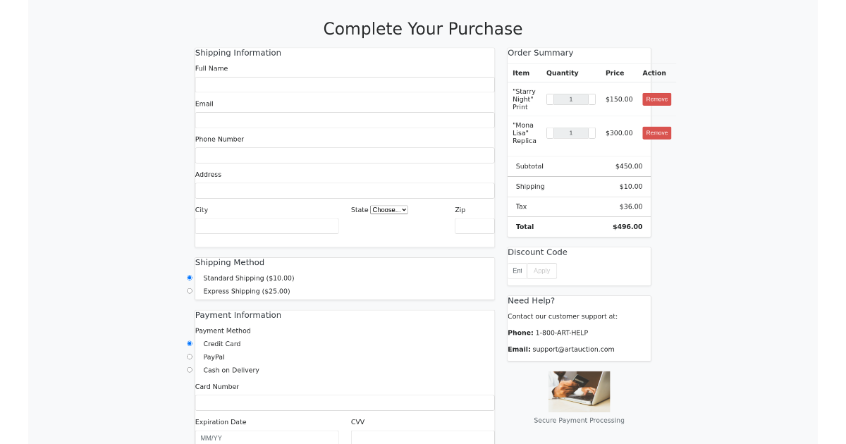 Payment Page Component - Free Html, Bootstrap Component