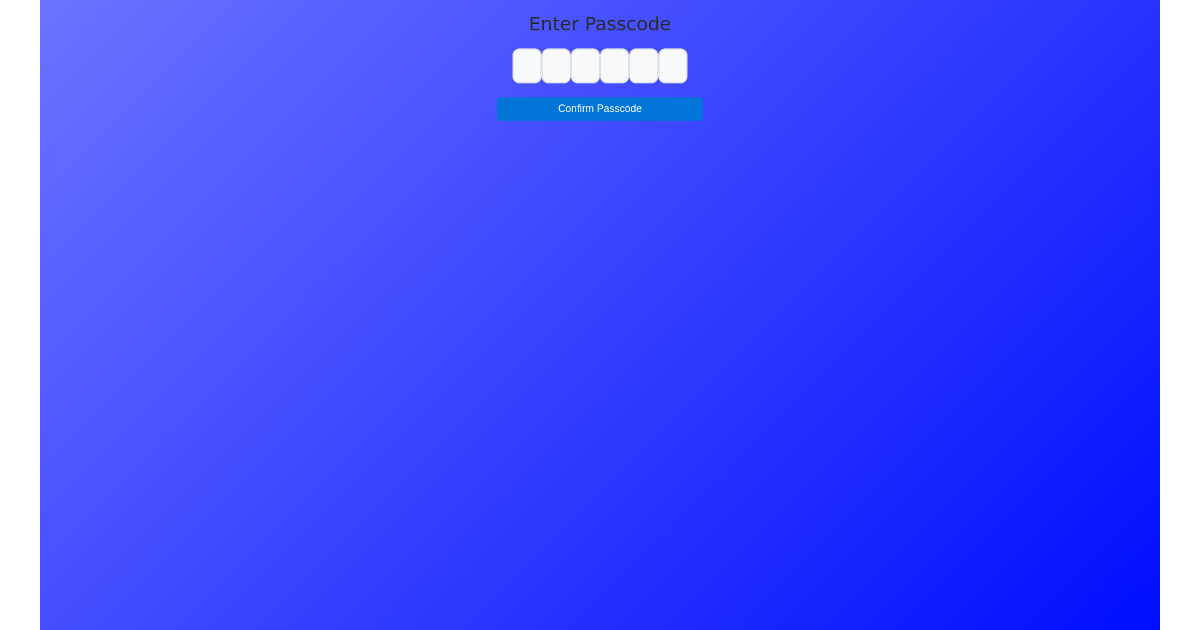 Secure Passcode Input - Free Html, Bootstrap Component