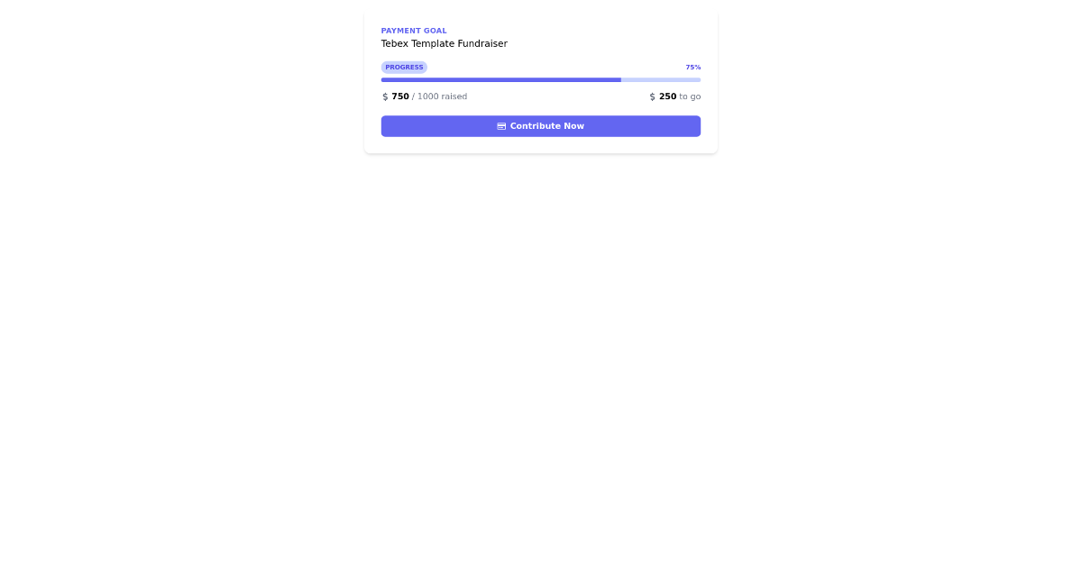 Payment Goal Card - Free Html, Bootstrap Component