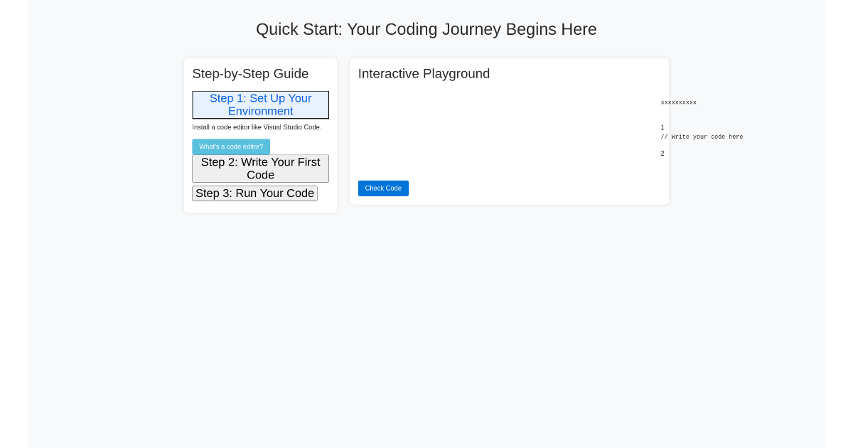 Coding Tutorial Quickstart Free Html Bootstrap Component