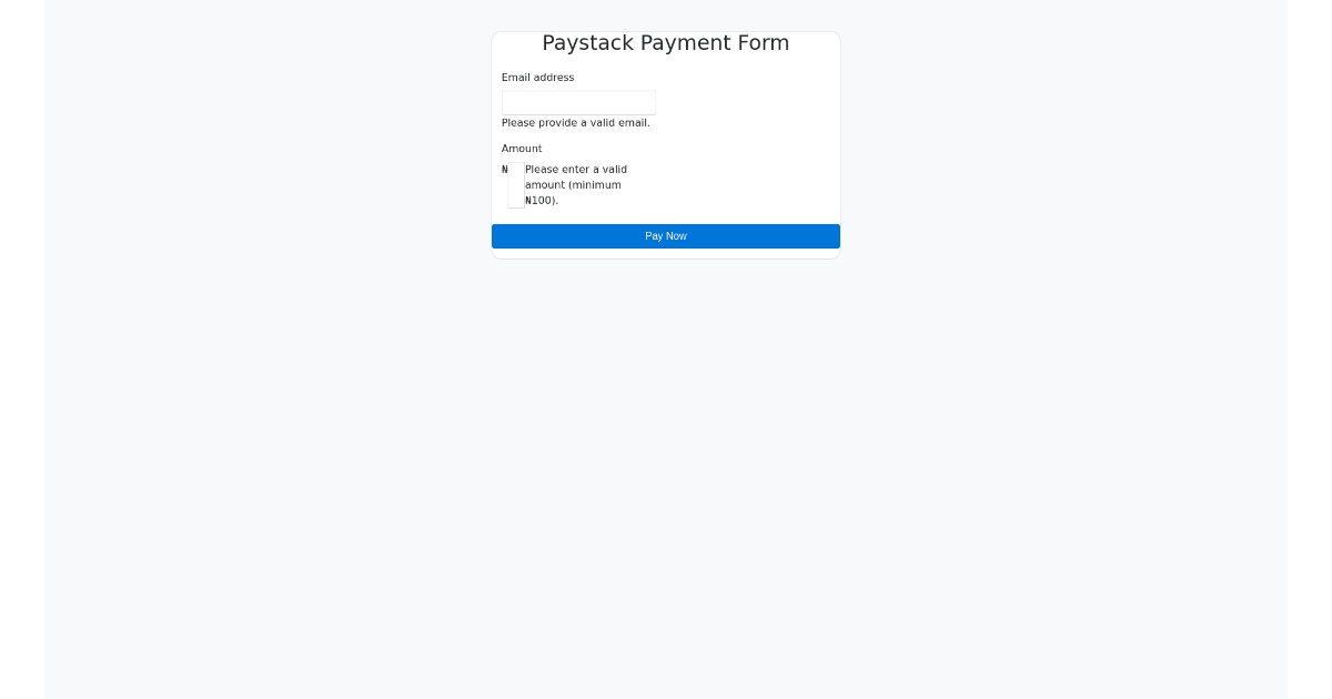 Responsive Paystack Payment Form Using Bootstrap 4.41