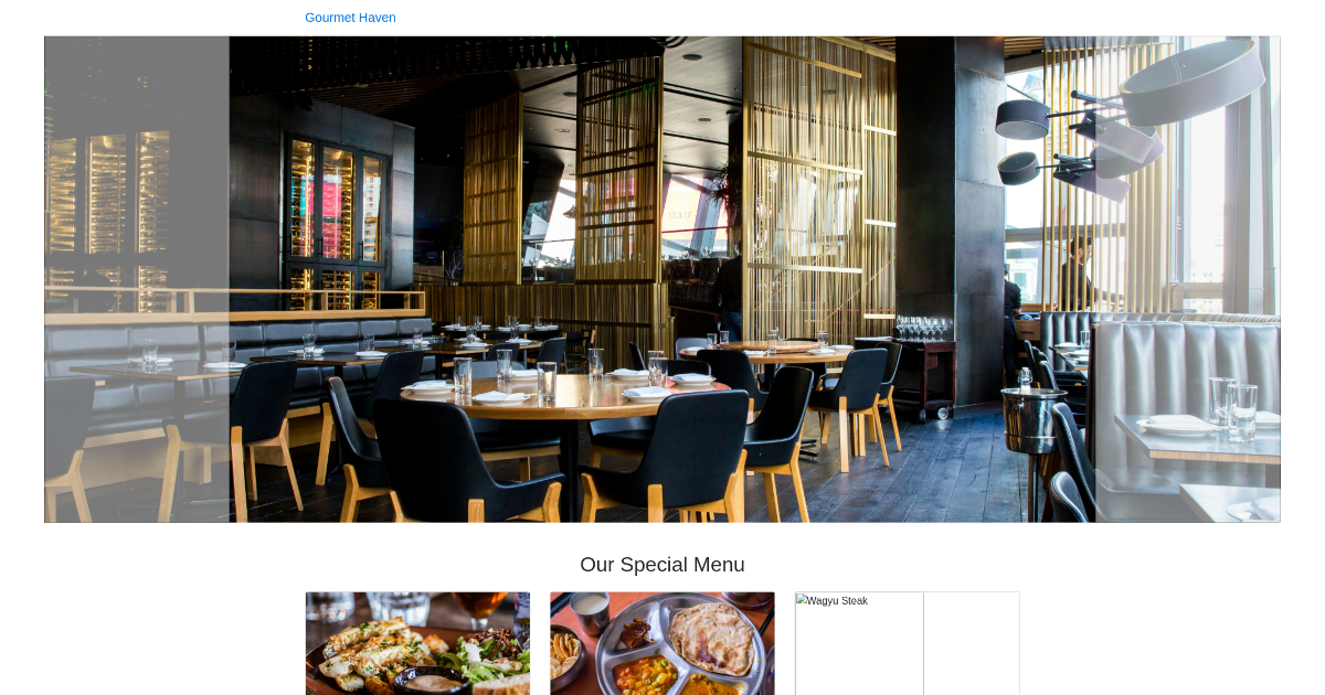 Gourmet Restaurant Website - Free Html, Bootstrap Component