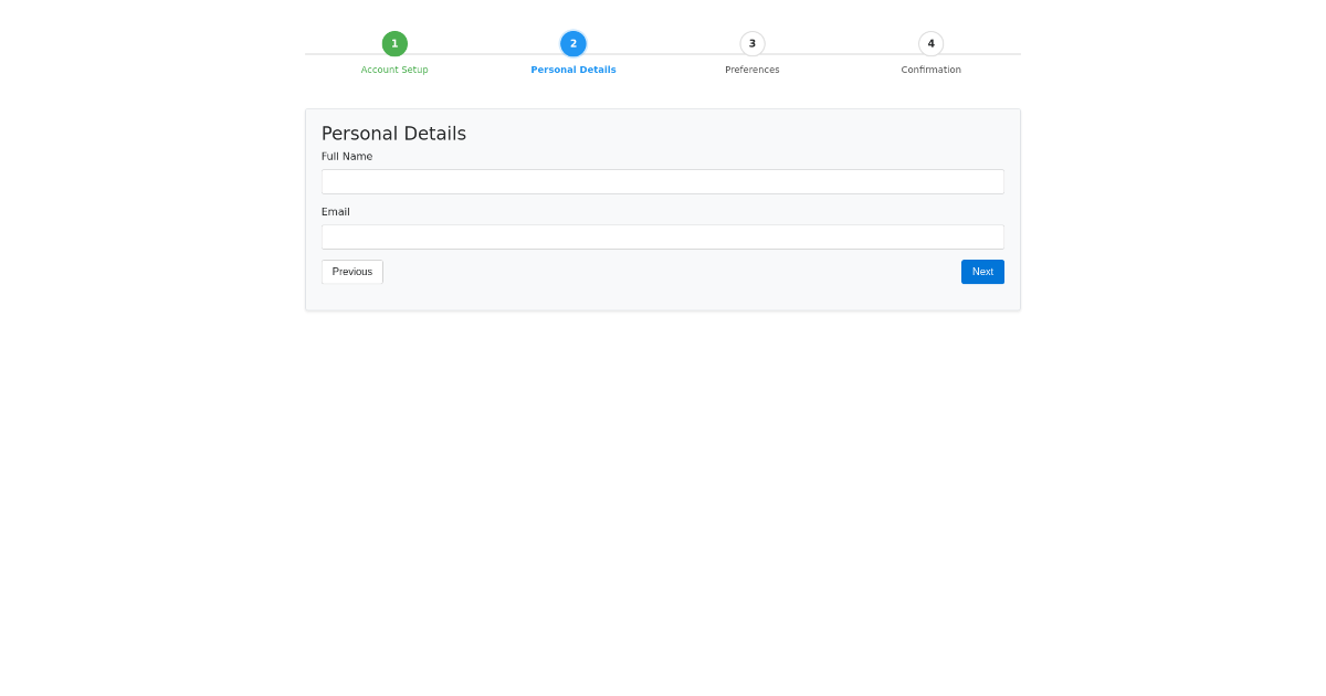 Interactive Progress Stepper - Free Html, Bootstrap Component