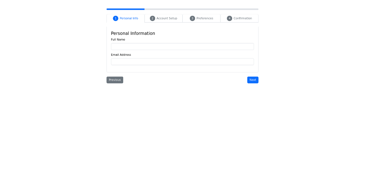 Build a Dynamic Multi-Step Process Using Bootstrap 5 Tabs