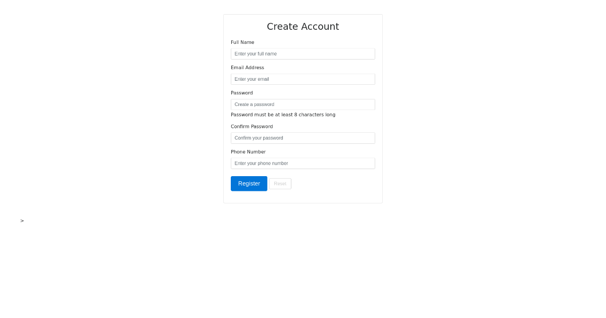 Registration Form Component - Free Html, Bootstrap Component