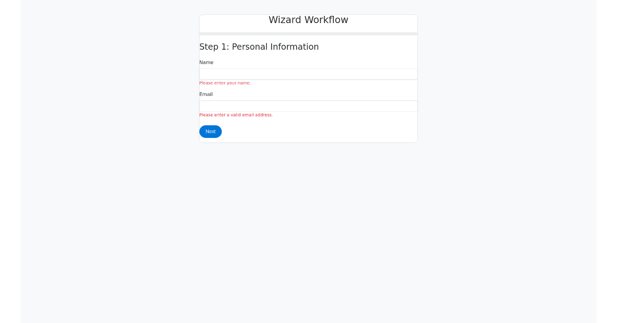 Wizard Workflow Component - Free Html, Bootstrap Component