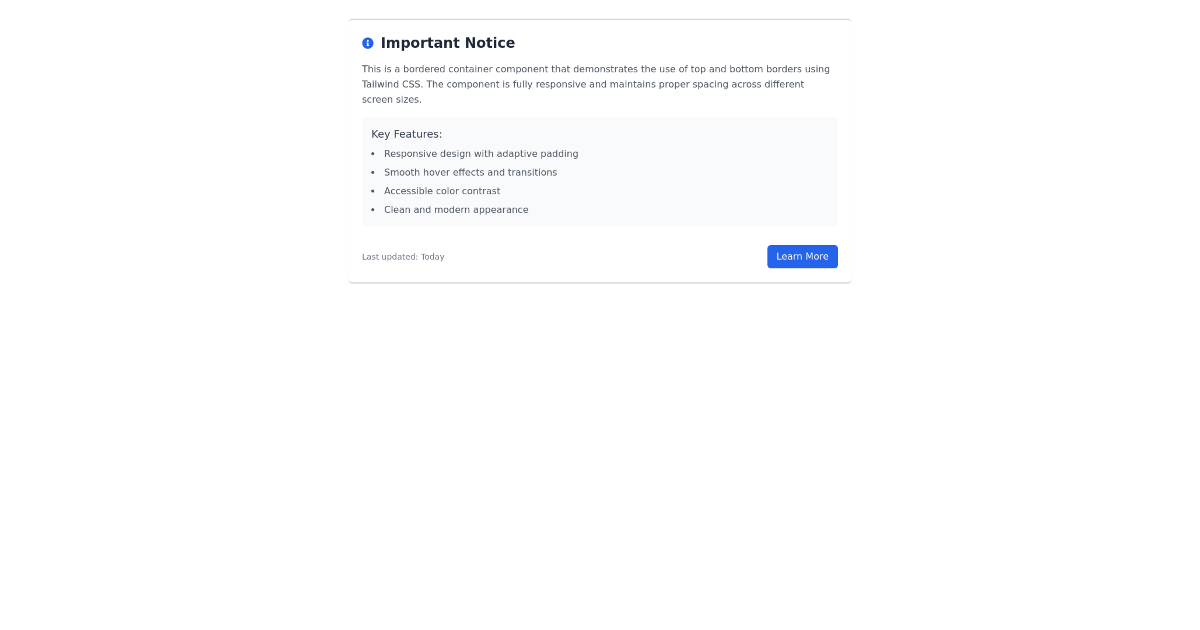 Bordered Div - Free React, Tailwind Component