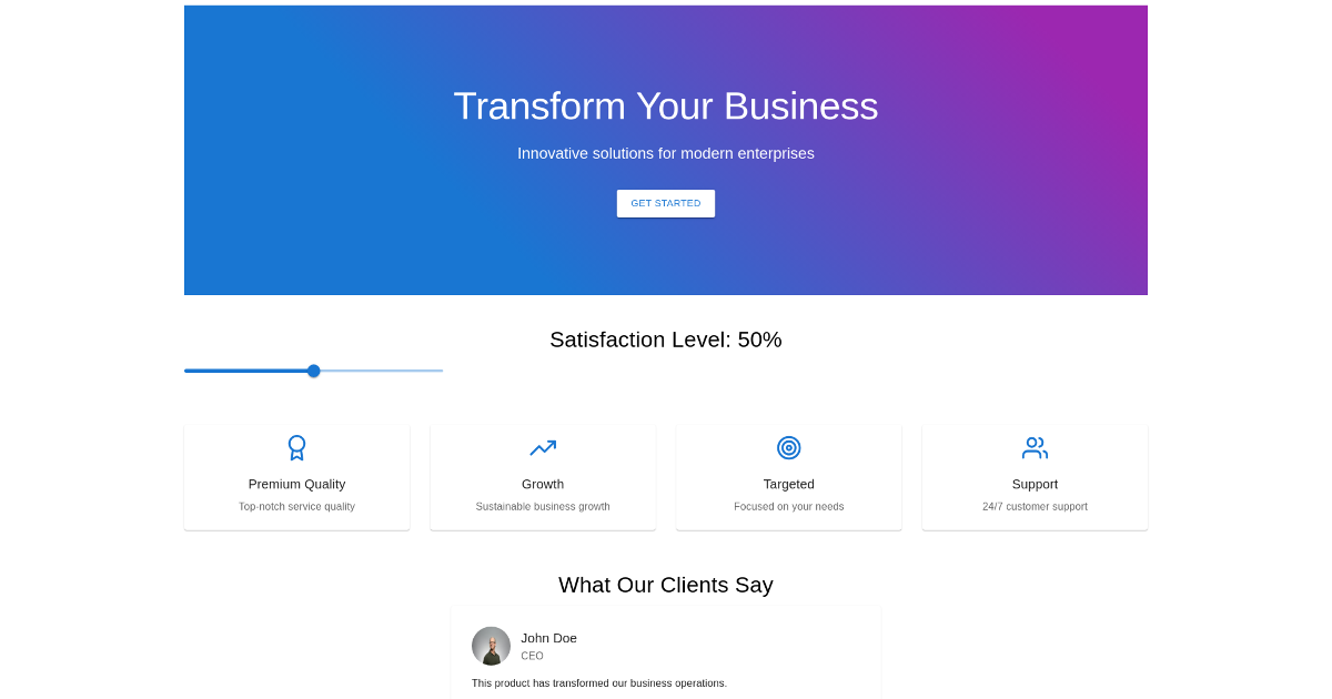 Hero Section - Free React, Mui Component