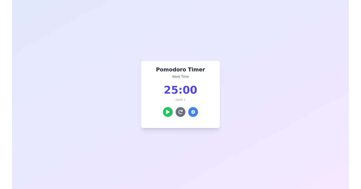 Create a Pomodoro Timer with React and Tailwind CSS