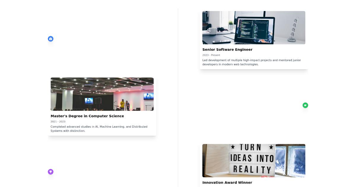 Timeline Component - Free React, Tailwind Component