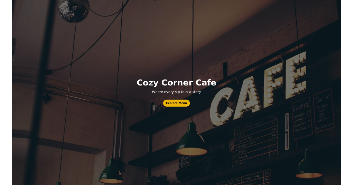 Create a Stunning Cafe Landing Page with React and Tailwind CSS