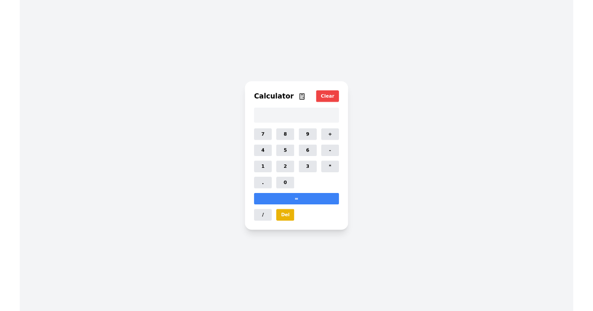 Calculator Engine - Free React, Tailwind Component