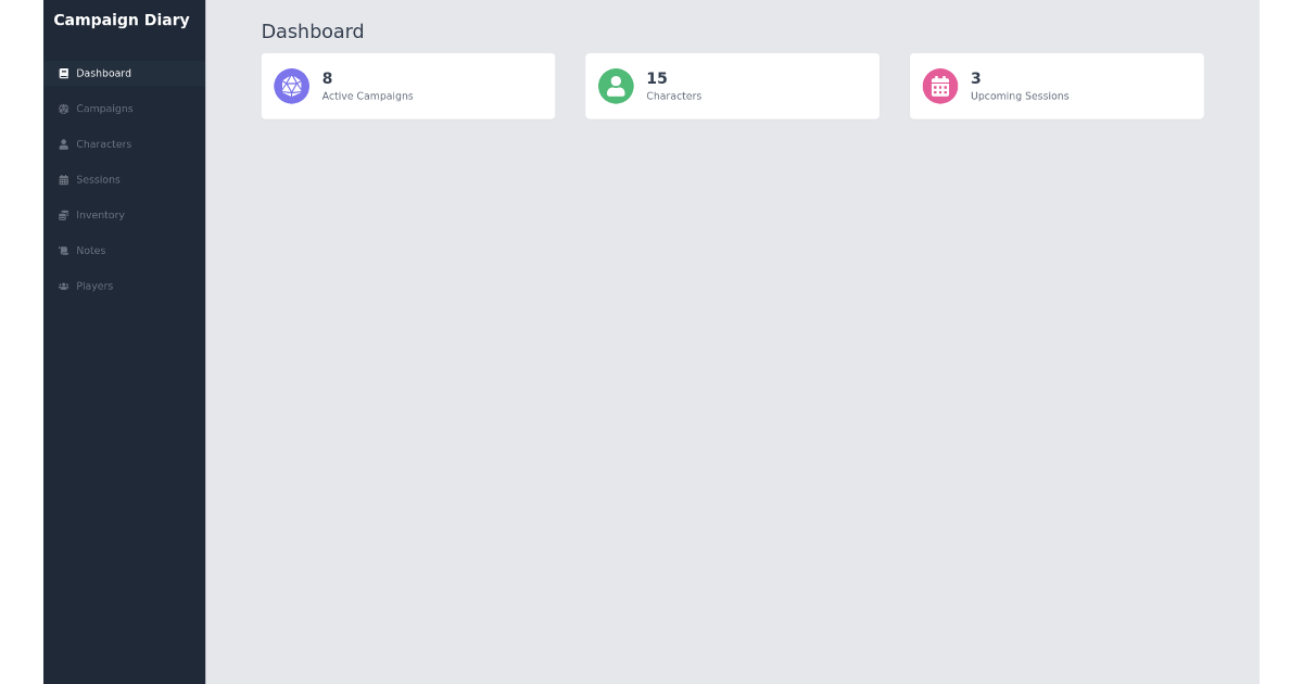 Campaign Diary - Free React, Tailwind Component