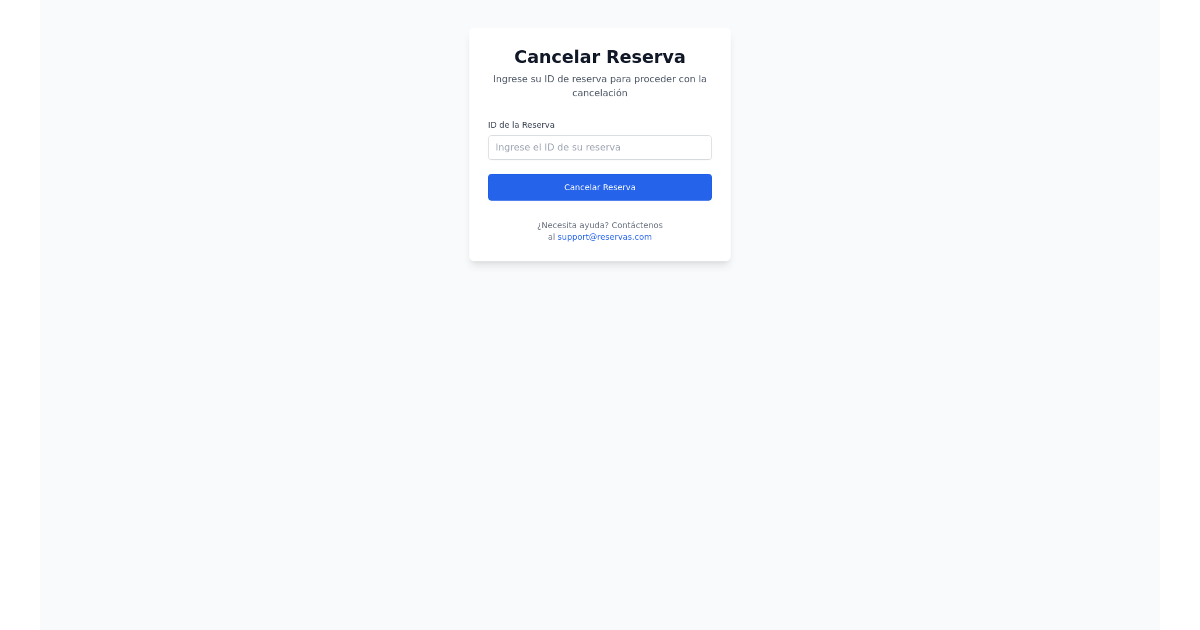 Reservation Cancellation - Free React, Tailwind Component