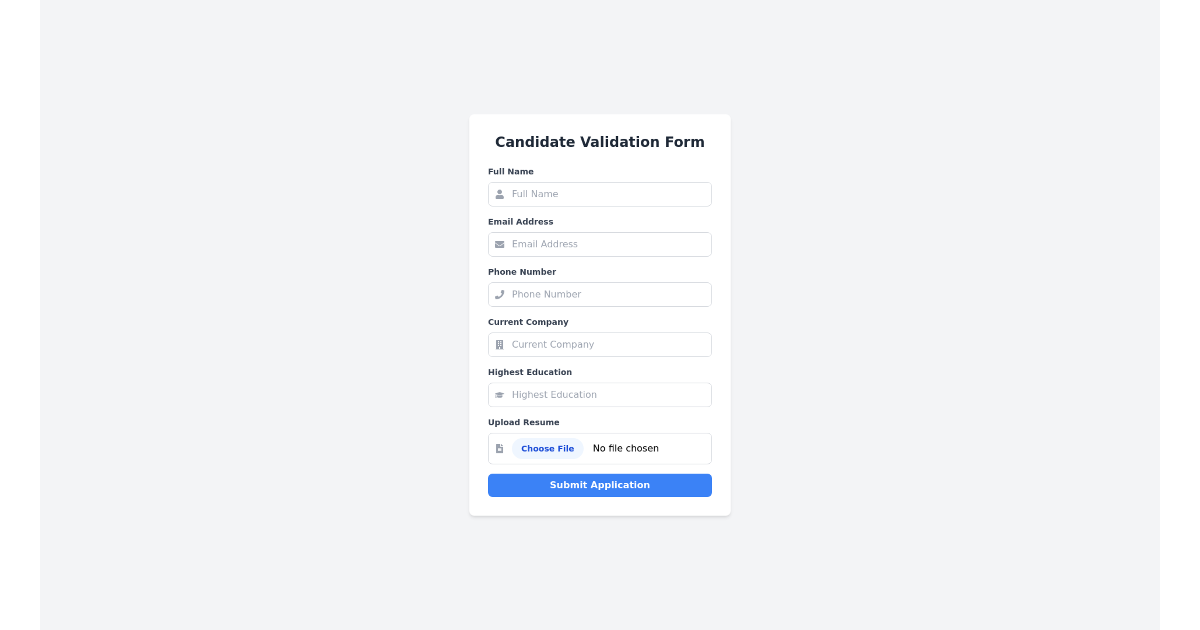Create an Effective Candidate Validation Form with React and Tailwind