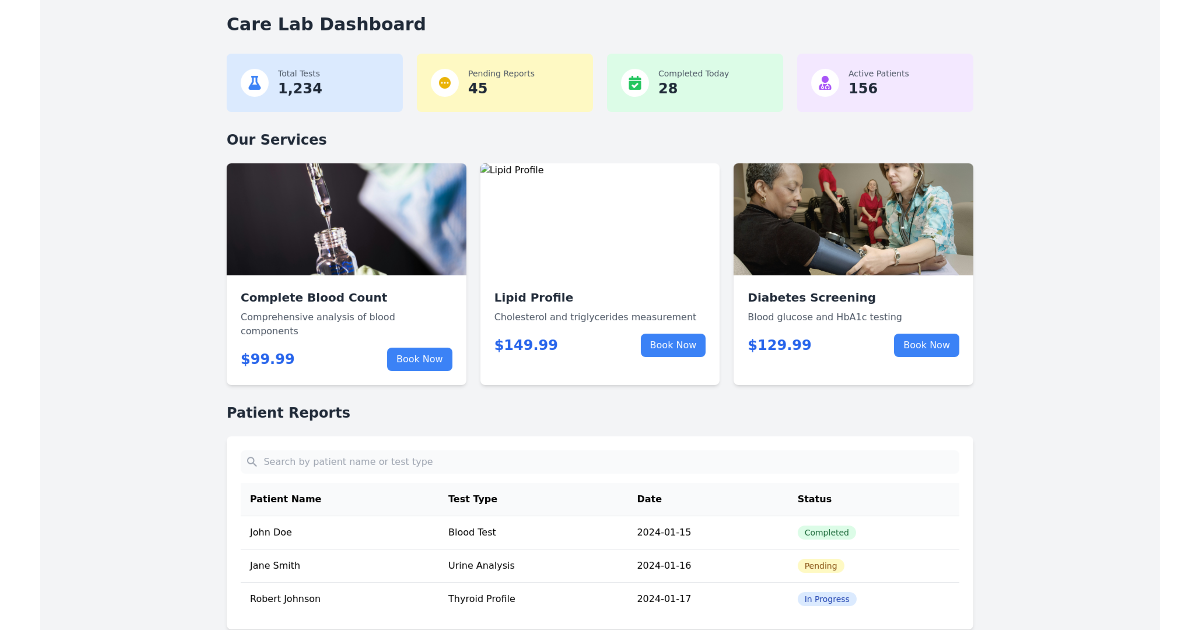 Lab App - Free React, Tailwind Component