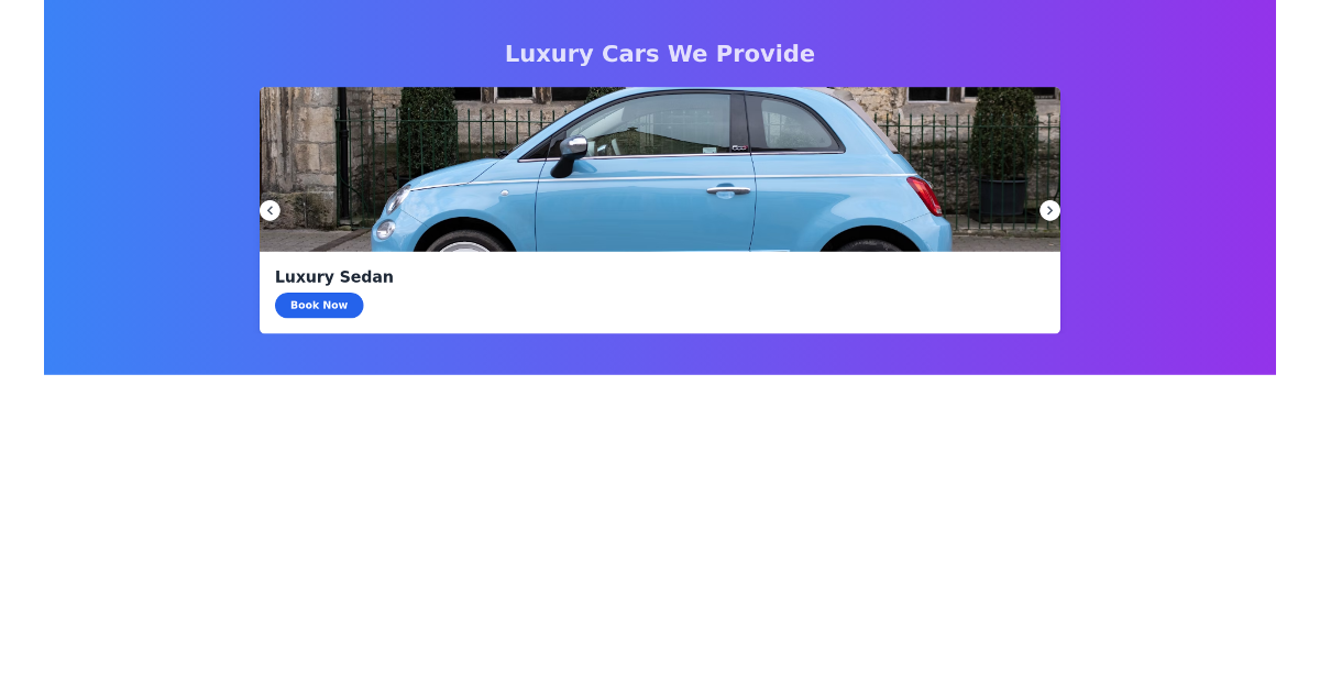 Cars We Provide - Free React, Tailwind Component