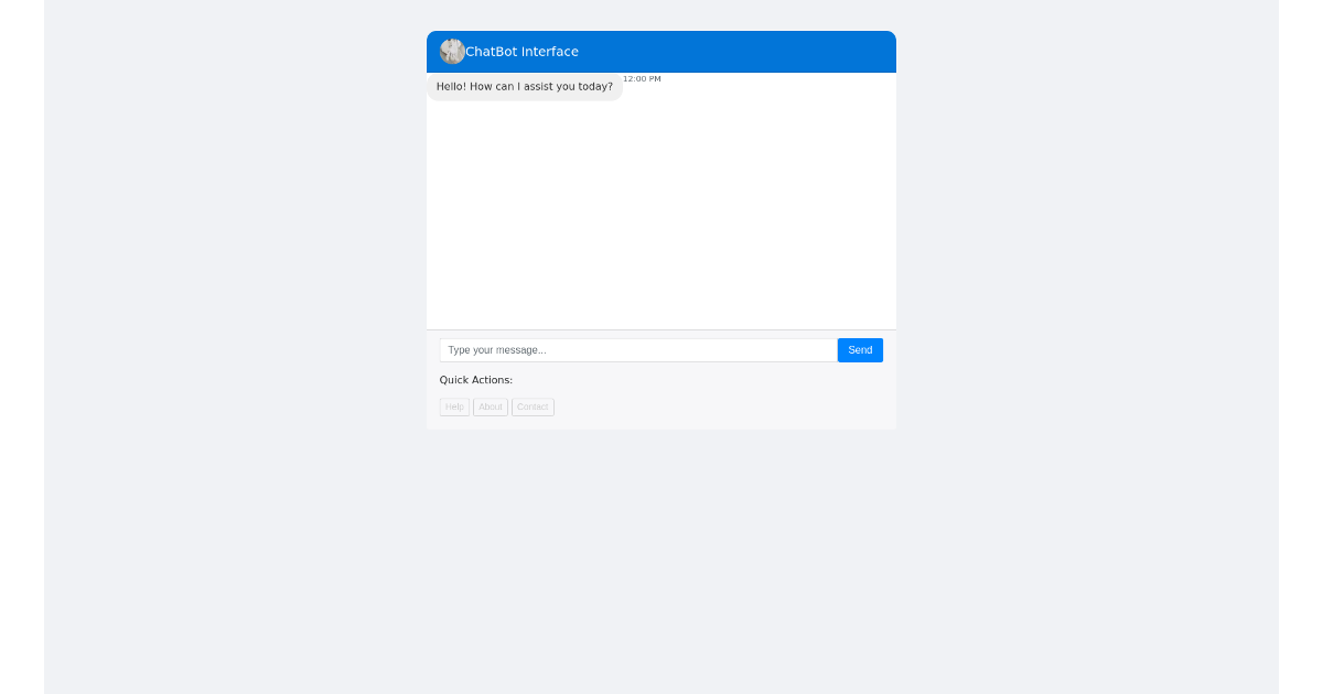 Chat Bot Interface Component - Free Html, Bootstrap Component