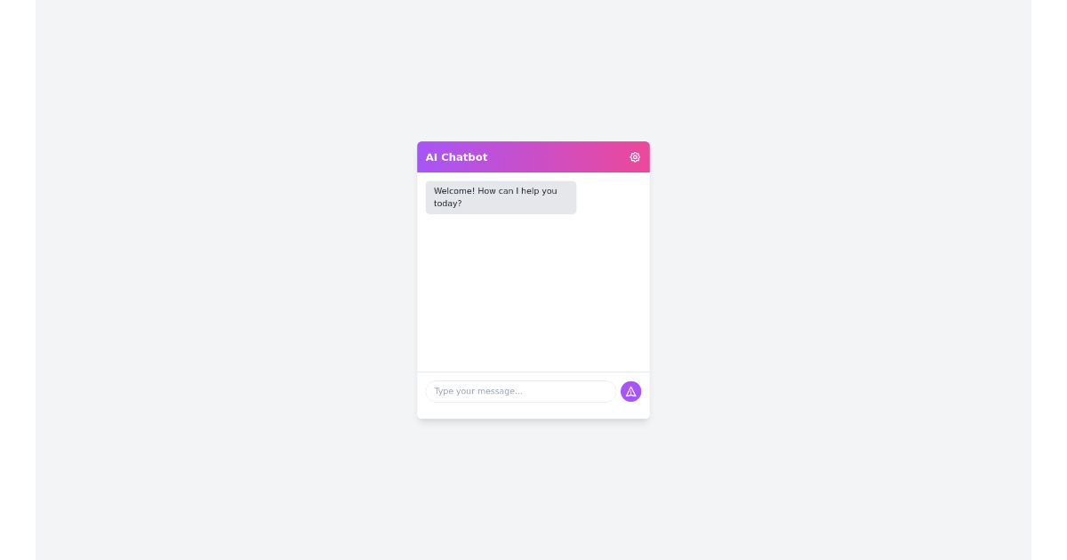 Modern Chatbot UI Design with Gradient Effects | Tailwind & HTML