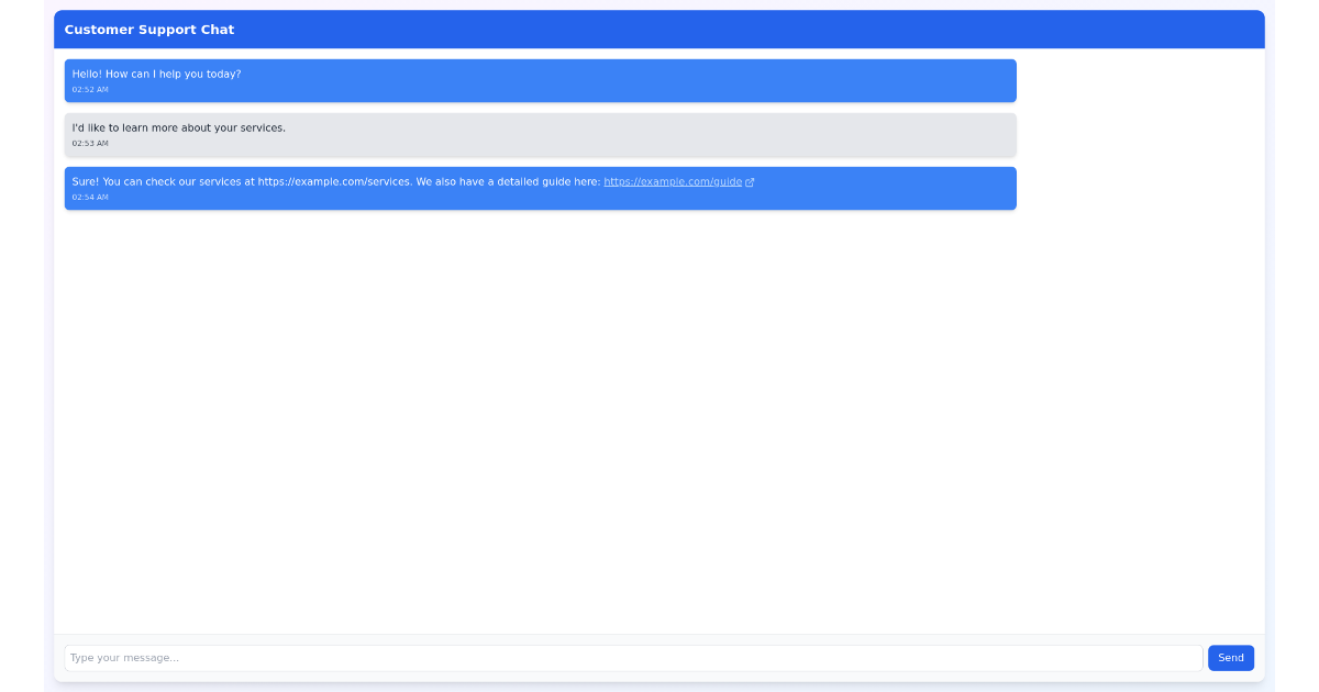 React Chatbot Component with Hoverable Document Preview | Tailwind UI