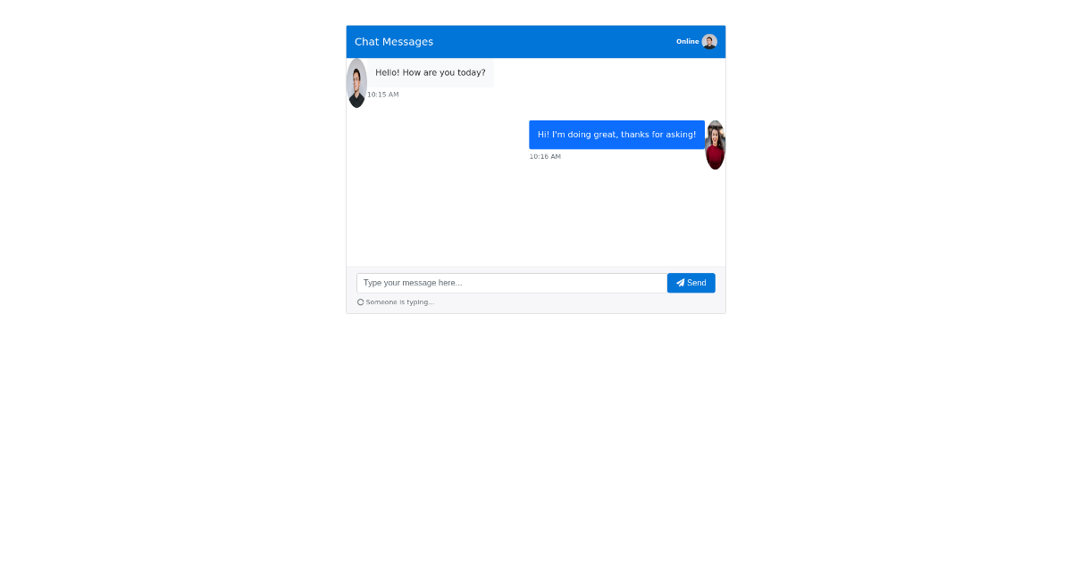 Modern Chat Interface - Free Html, Bootstrap Component