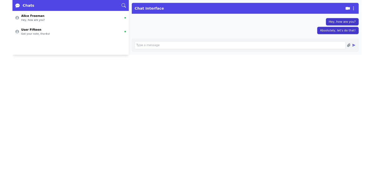 Chat Interface - Free React, Tailwind Component