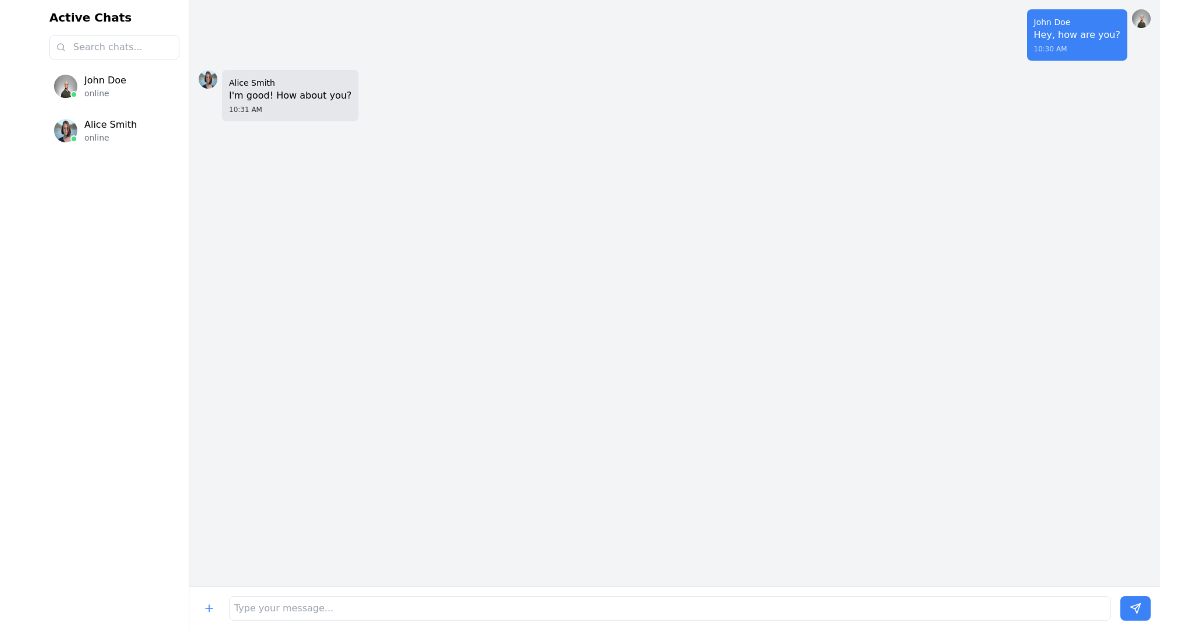 Chat Application - Free React, Tailwind Component