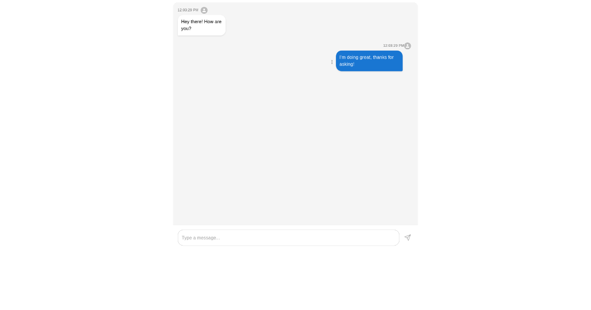 Chat Container - Free React, Mui Component