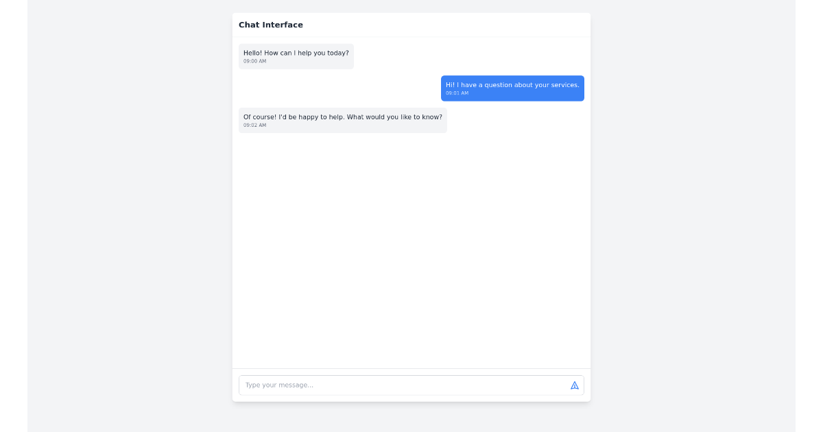 Modern Chat Interface - Free Html, Tailwind Component