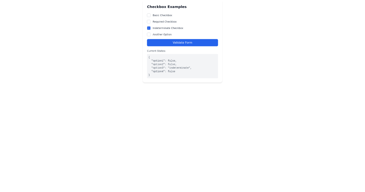 Custom Checkbox - Free React, Tailwind Component