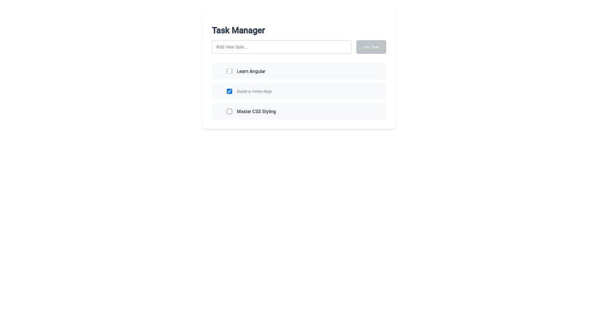 Todo List Checkbox - Free Angular, Css Component