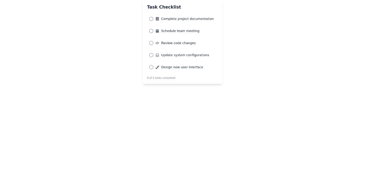 Checkbox List - Free React, Tailwind Component